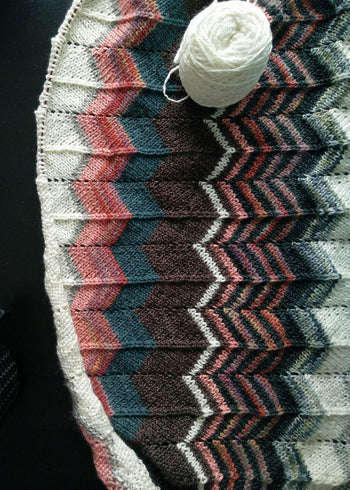 Free knitting pattern: Chevron wrap – Megan Goodacre